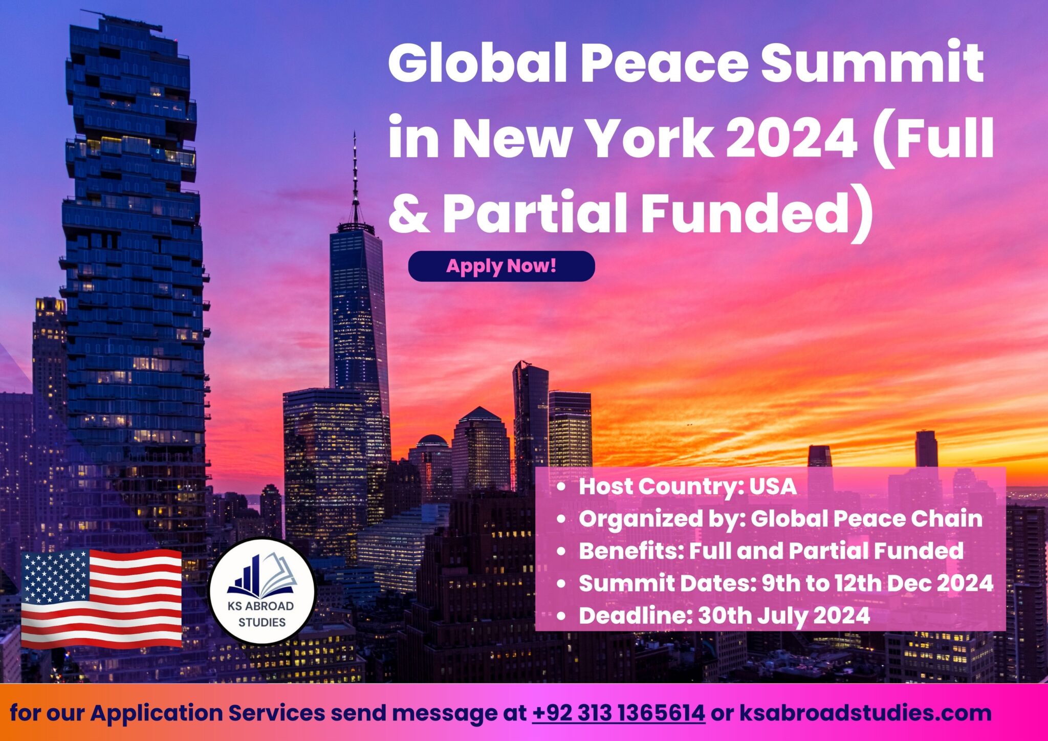 Global Peace Summit in New York 2024 (Full & Partial Funded) - KSA ...