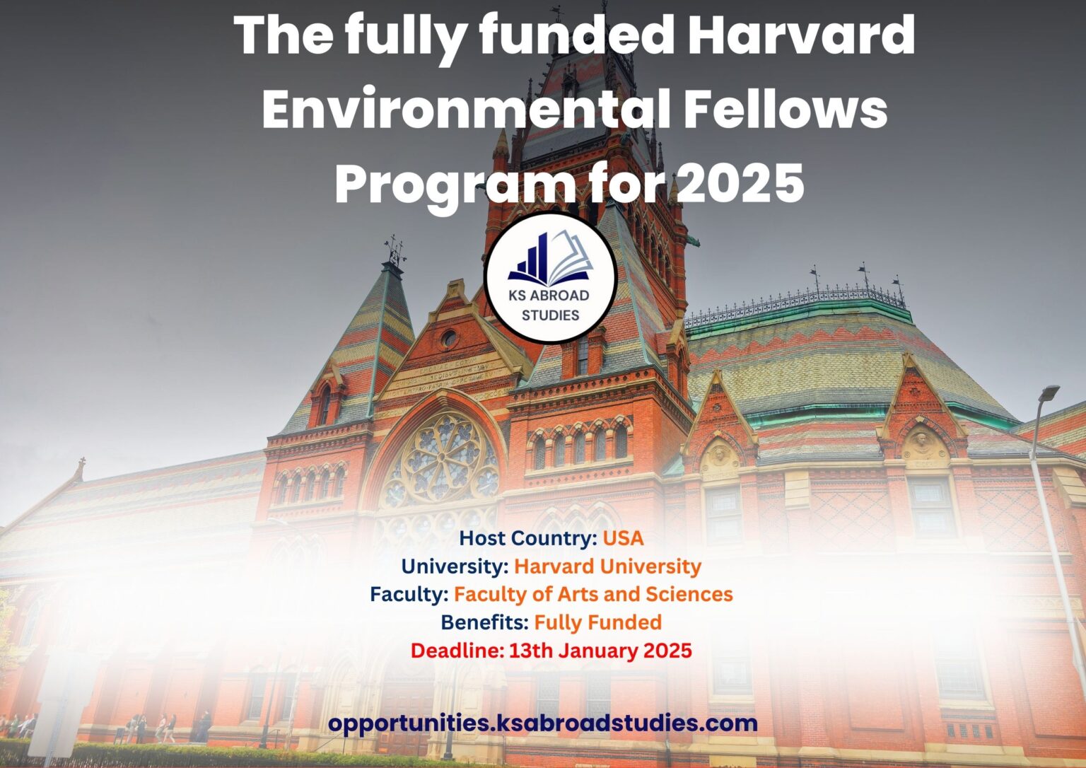 The fully funded Harvard Environmental Fellows Program for 2025 - KSA ...