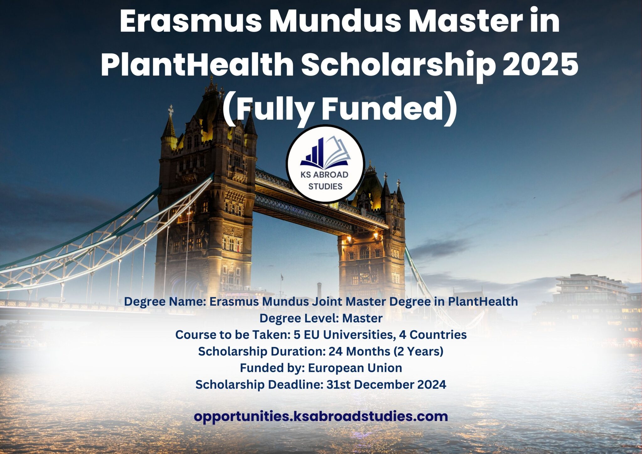 Erasmus Mundus Master in PlantHealth Scholarship 2025 (Fully Funded) - KSA Broad Studies